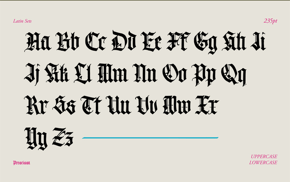 Prescissa - Blackletter Textura Gothic Font, Fonts | GraphicRiver